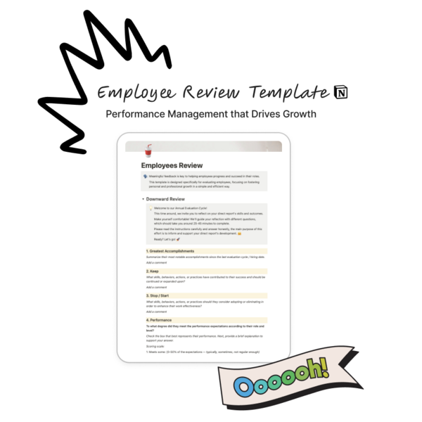 Performance Evaluation Forms - Notion Template for HR Leaders ...