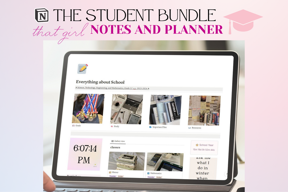 Notion School Planner and Notes Template
