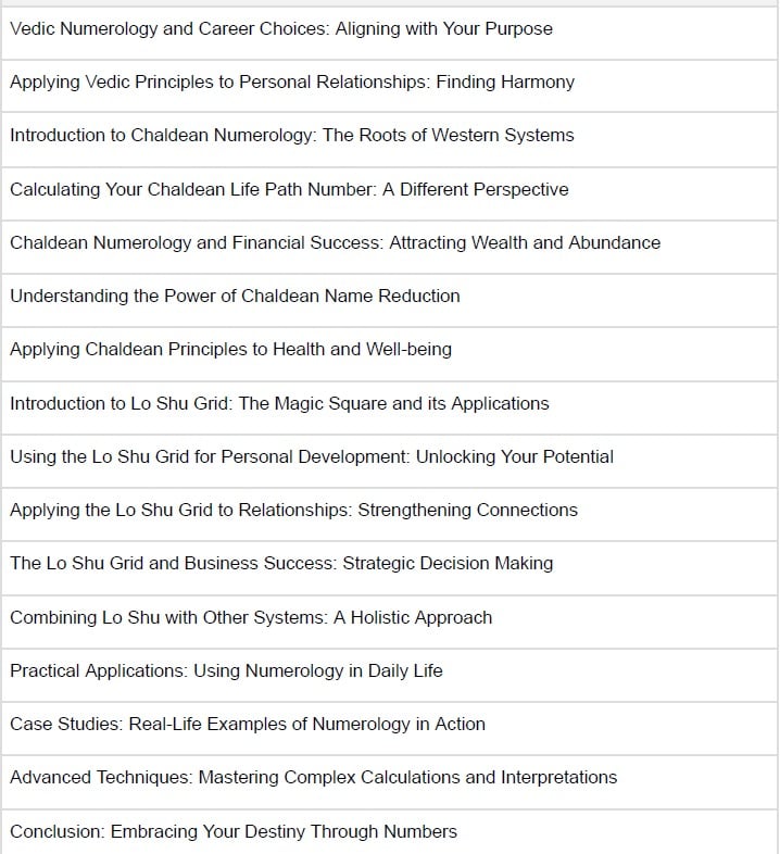 Unlock Your Destiny: Mastering Name Numerology, Mobile Numerology, and Vedic, Chaldean & LoShu ...