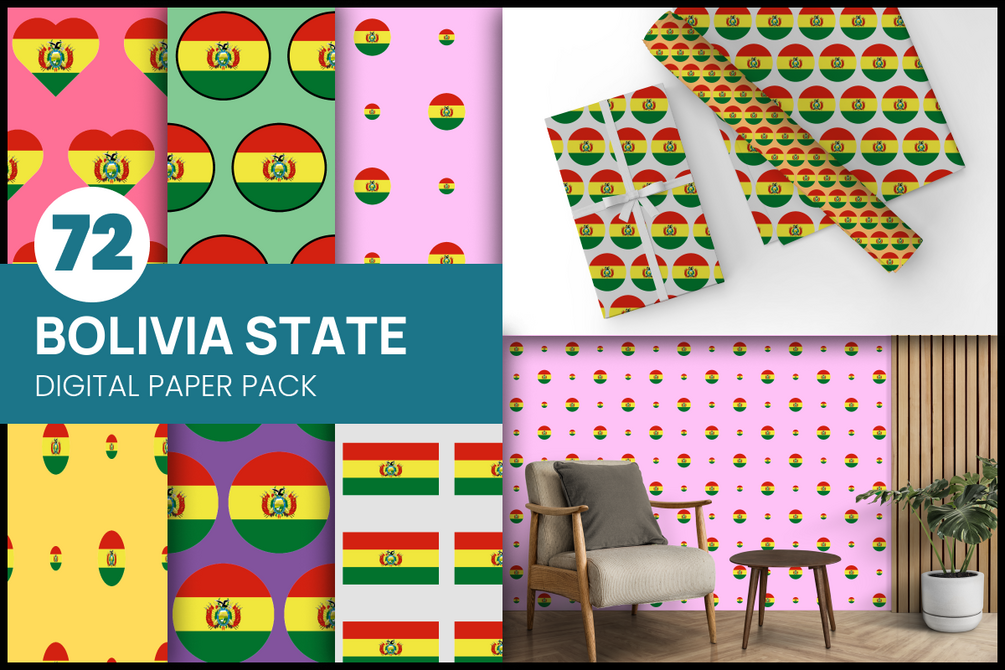 Bolivia State Seamless Patterns