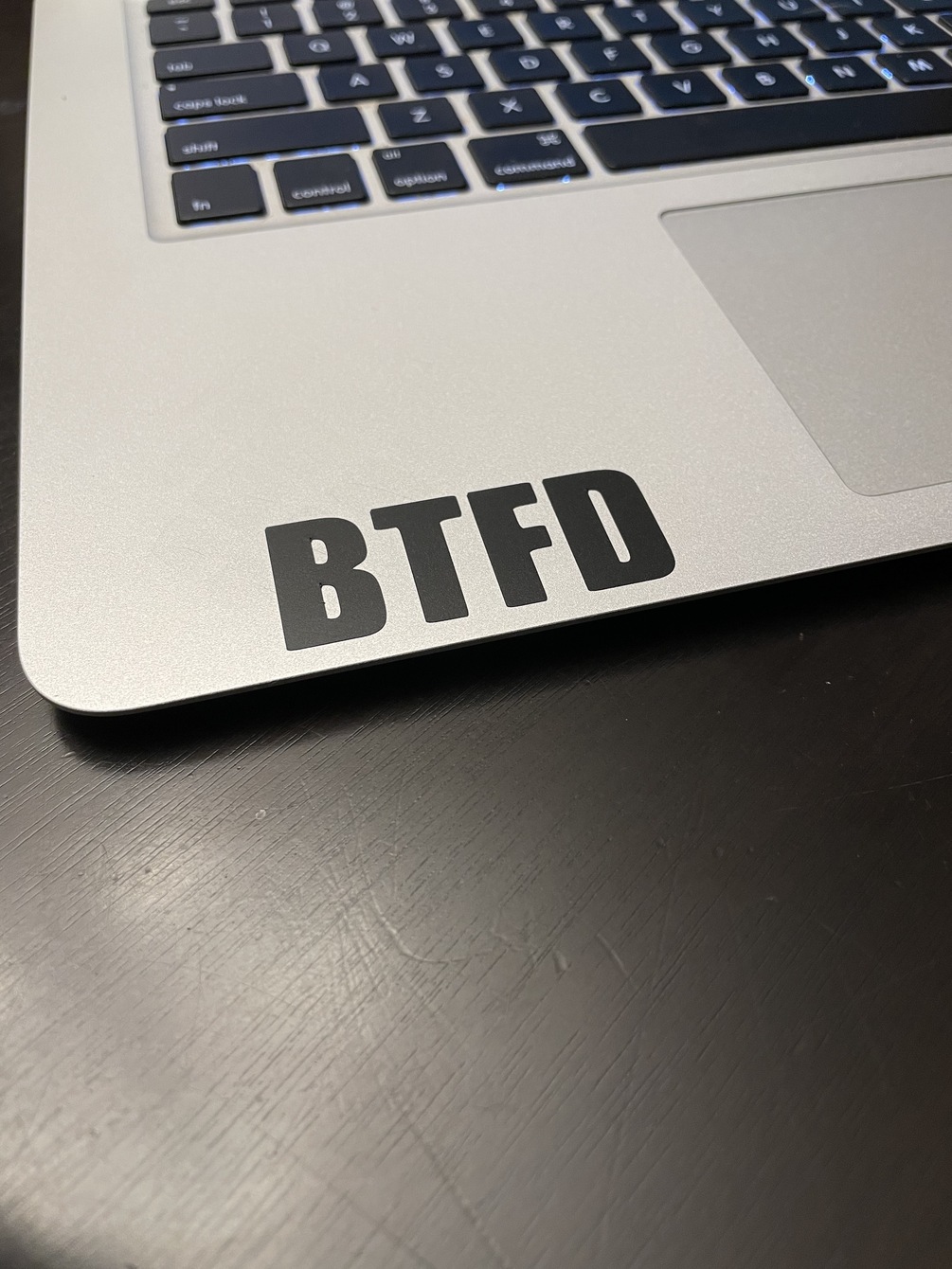 4 in BTFD Decal Matte Black