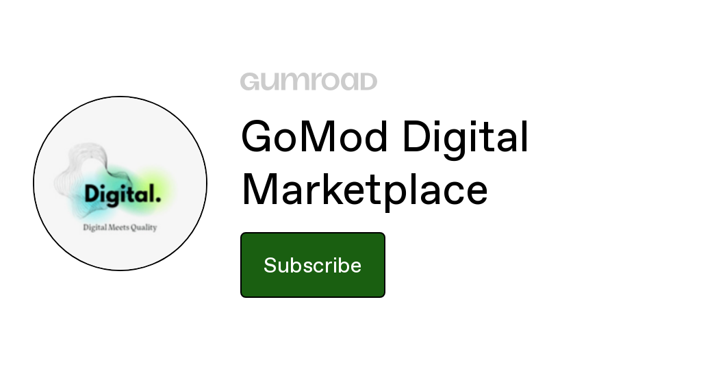 GoMod Digital Marketplace