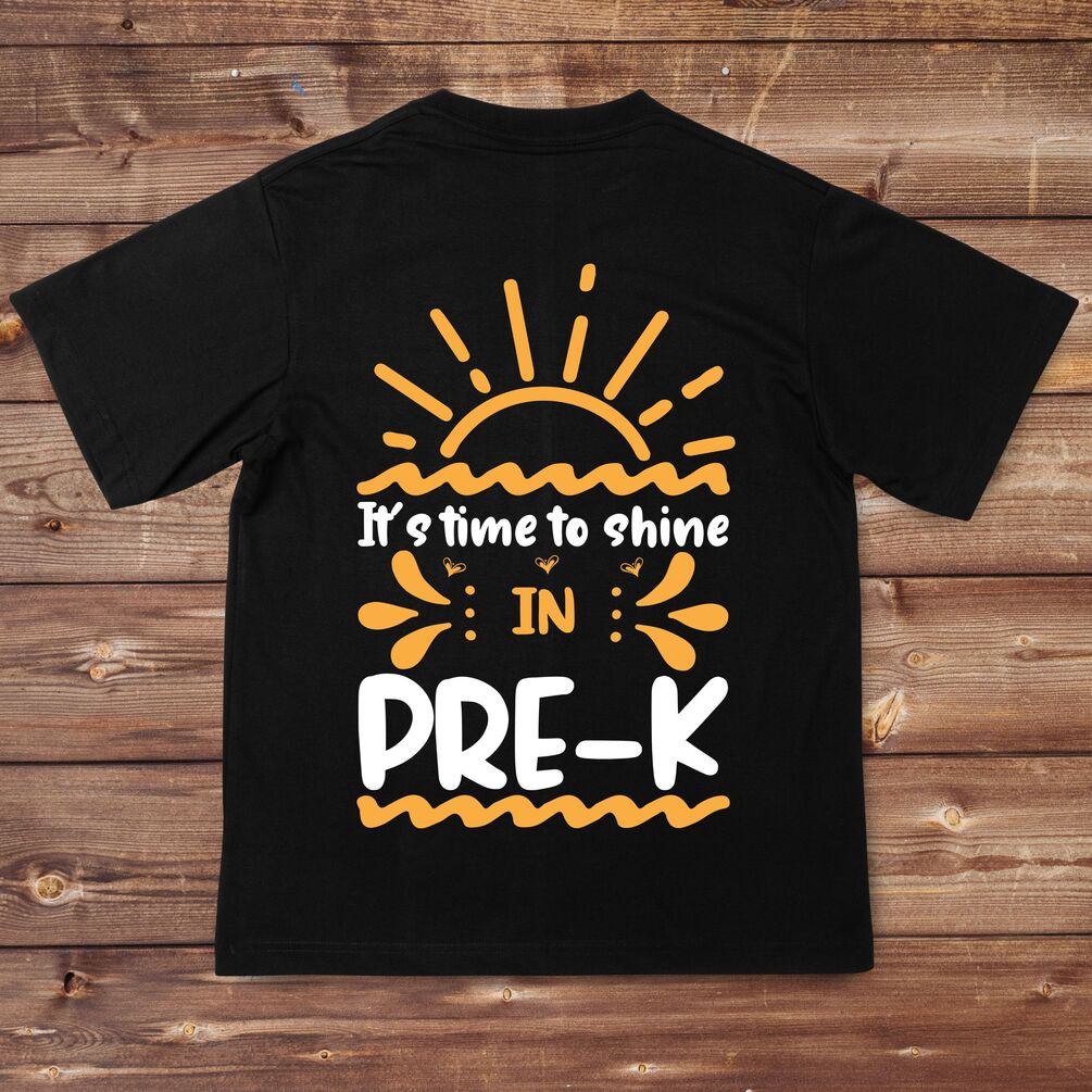 It's time to shine in Pre-k for me t-shirt kids | Kids t-shirt design PNG