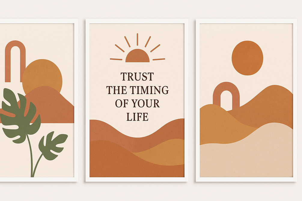 Minimalist Boho Poster Set (3 prints).