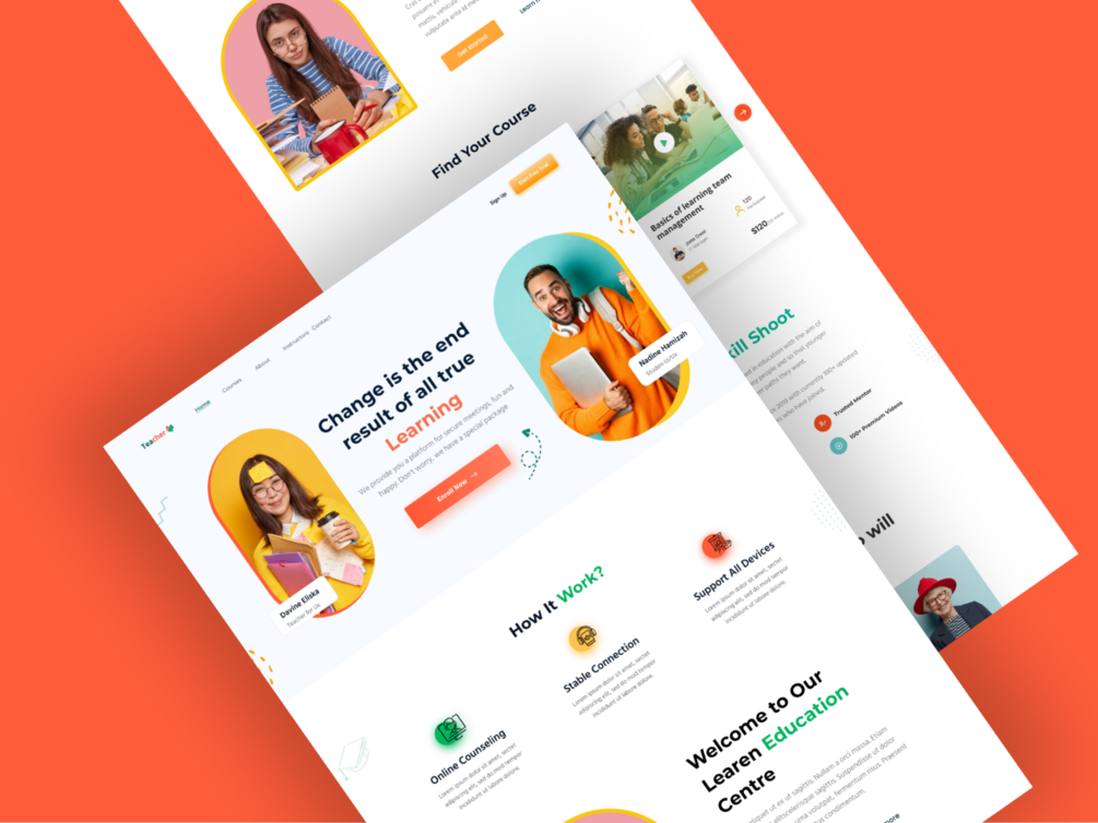 E-larning landing page