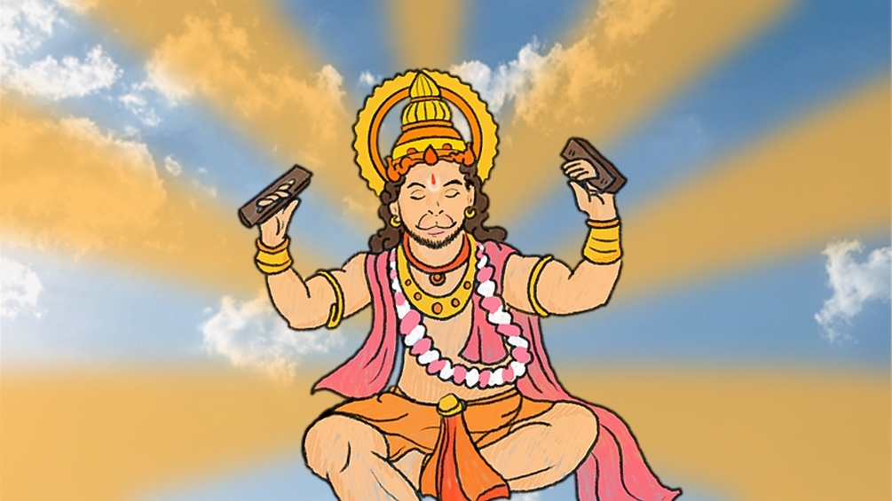 FREE Bajrangbali / Hanuman Doodle Art Illustration