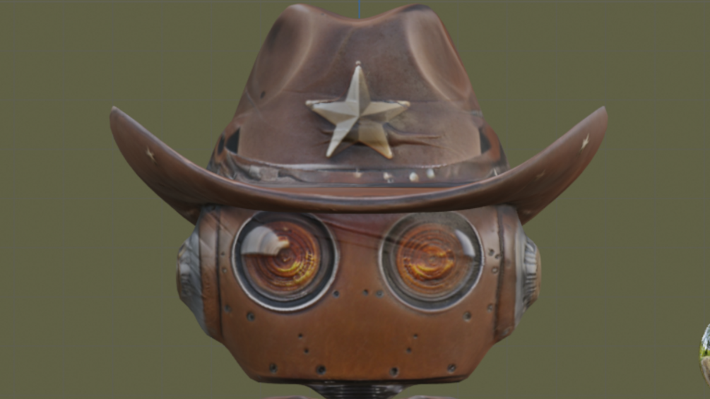 Cowboy Robot 3D Model