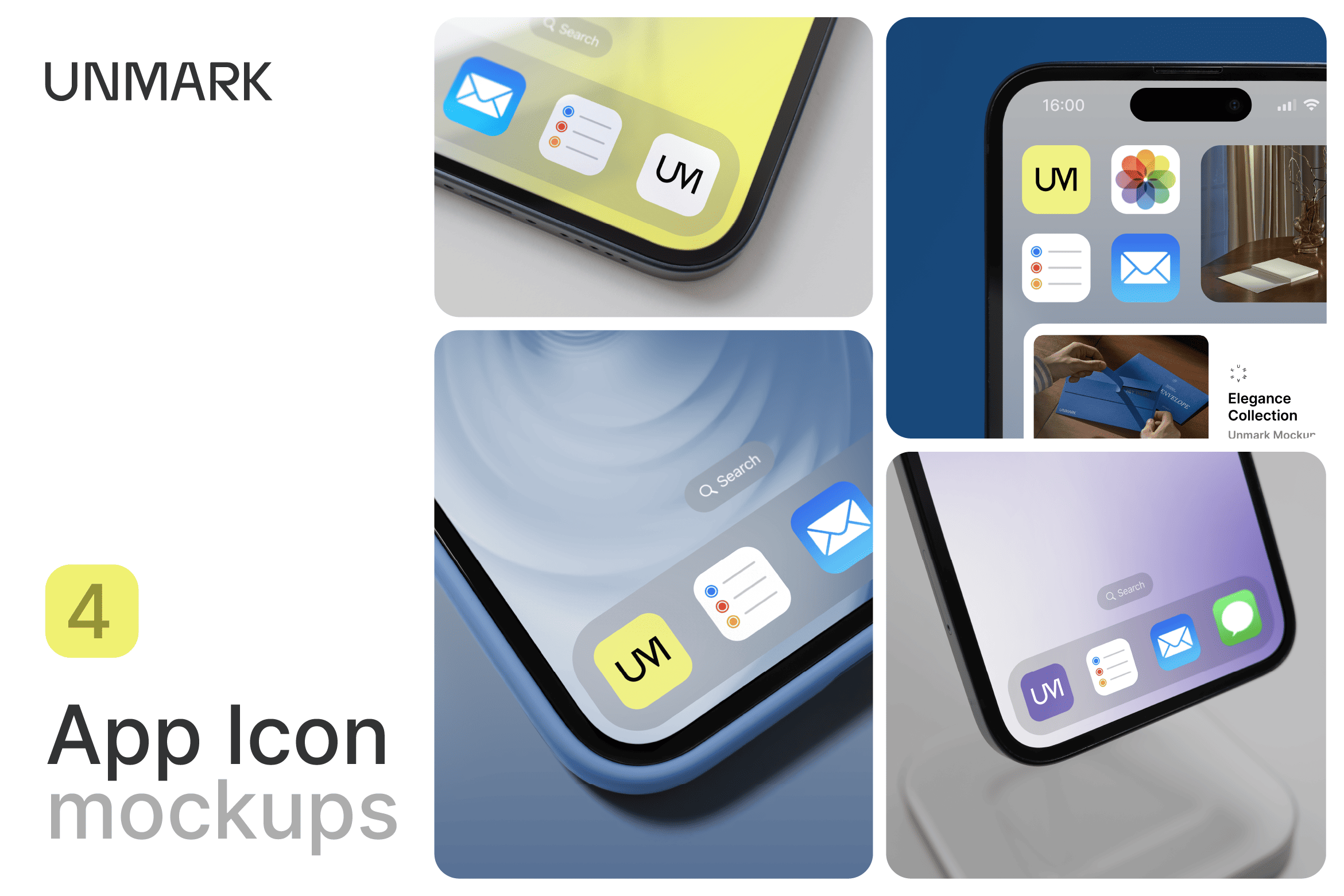 📱 New iOS App Icon Mockups - Unmark Mockup