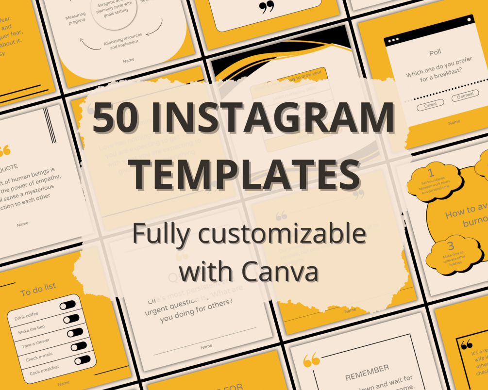 Instagram Messages Templates Editable With Canva | Orange