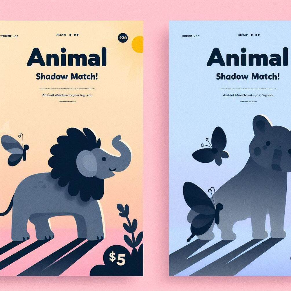 Early Learners Shadow Matching Game Sheet