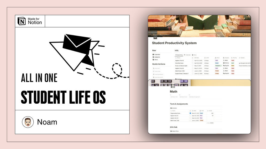 Notion Template - Student Productivity System