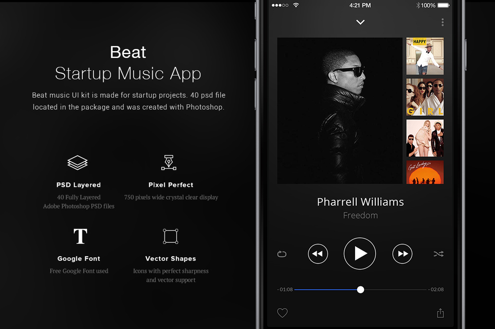 Beat Startup Music App UI Kit
