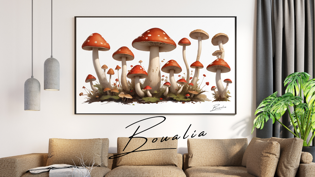 Vintage Still Life with Mushrooms |Mushroom Rustic Art |Printable Wall ...