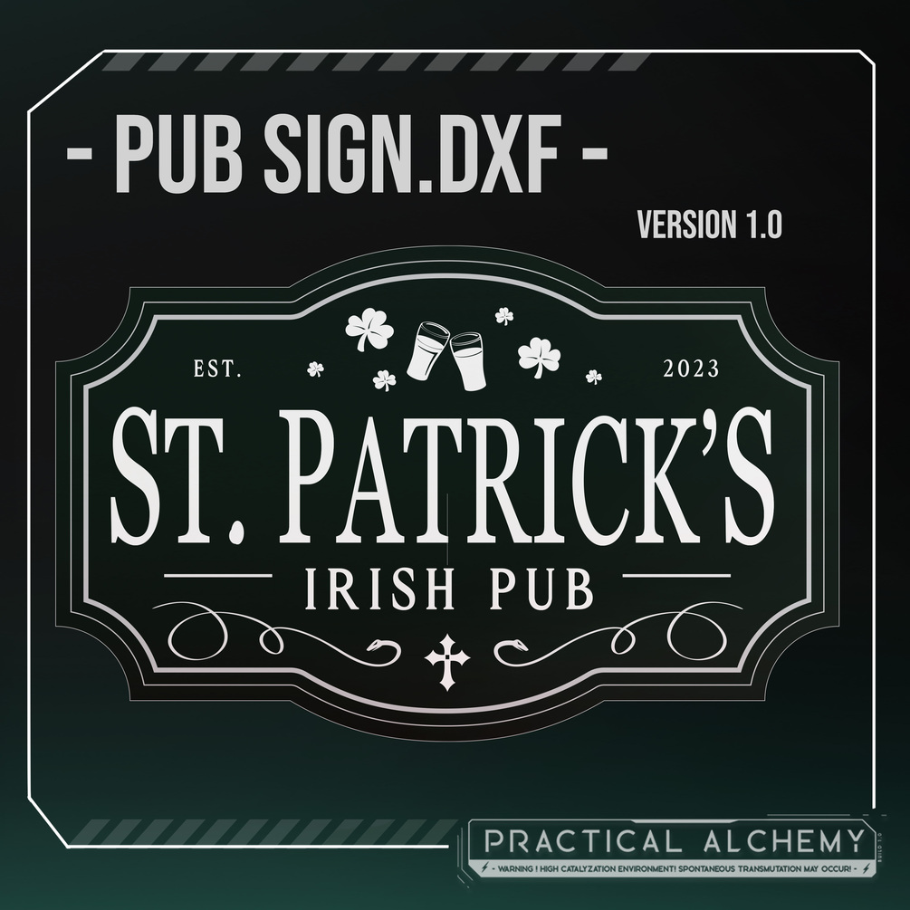 St. Patrick's Day Pub Sign .DXF | .AI