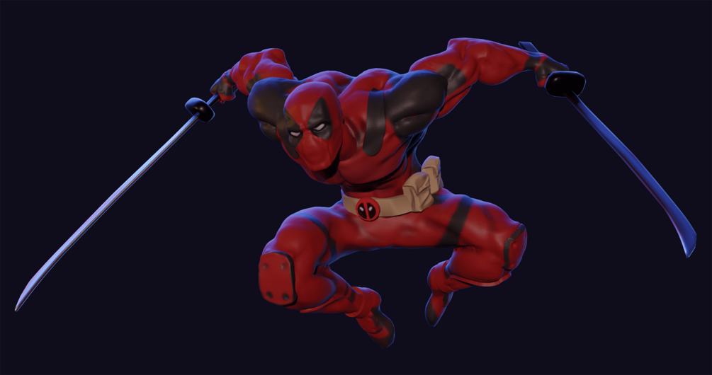 Deadpool bust Blend Files