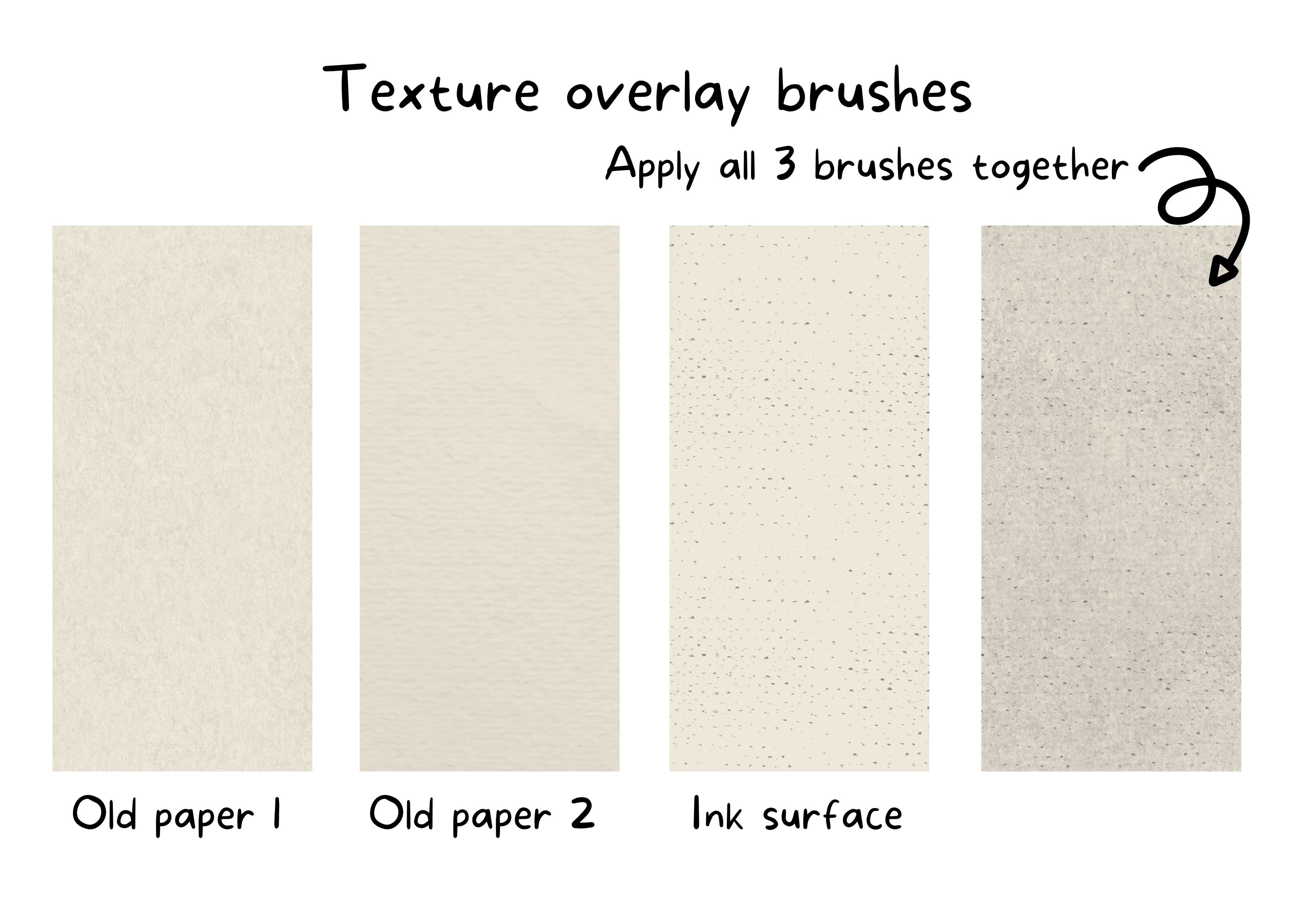 Vintage ink procreate brushes