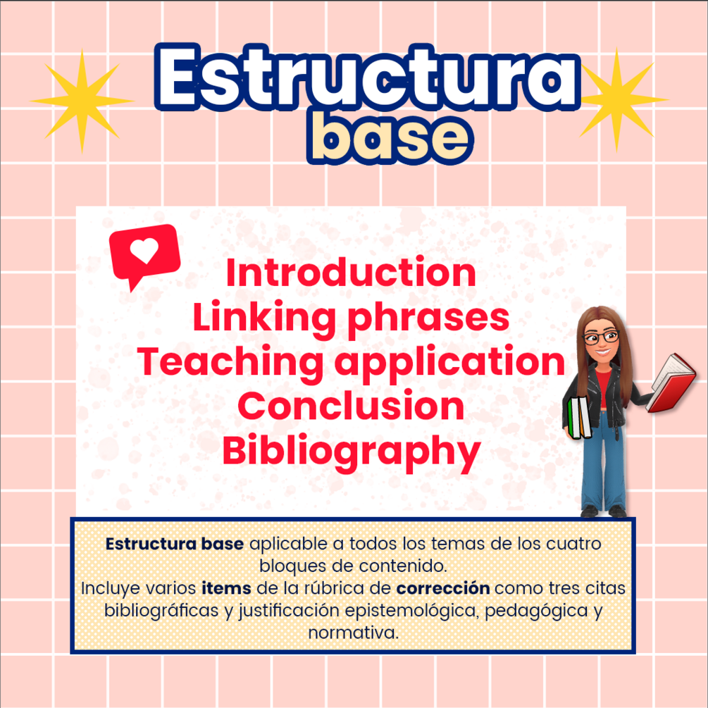 TEMAS OPOSICIONES INGLÉS SECUNDARIA - ESTRUCTURA BASE