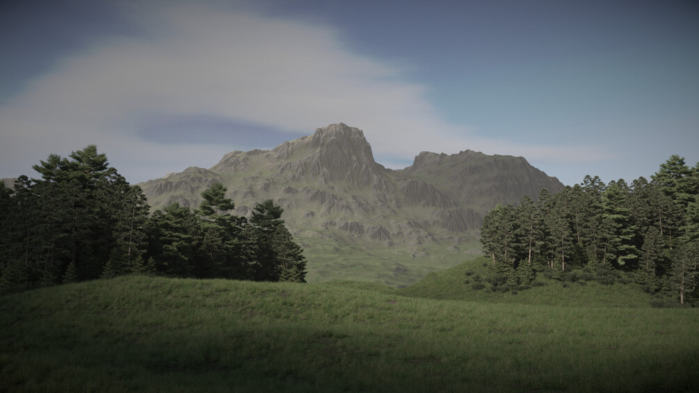Berg [mountain/terrain asset-library] Blender-addon