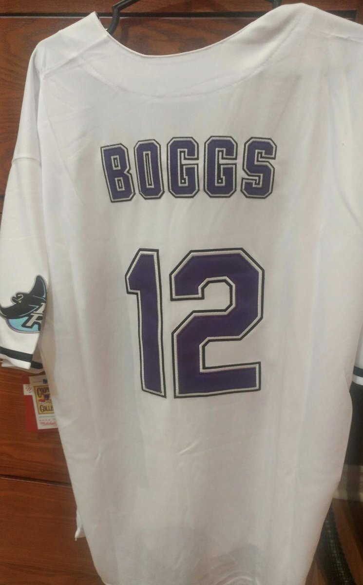 Wade Boggs Tampa Bay Devil Rays White Throwback Jersey