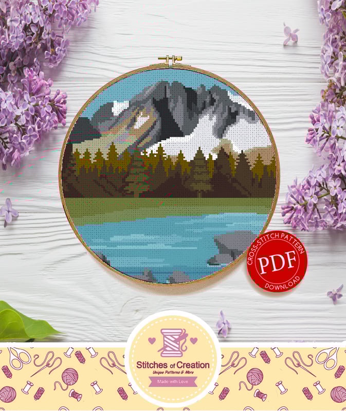 Purcell Mountains British Columbia | Digital Download | Round Cross ...