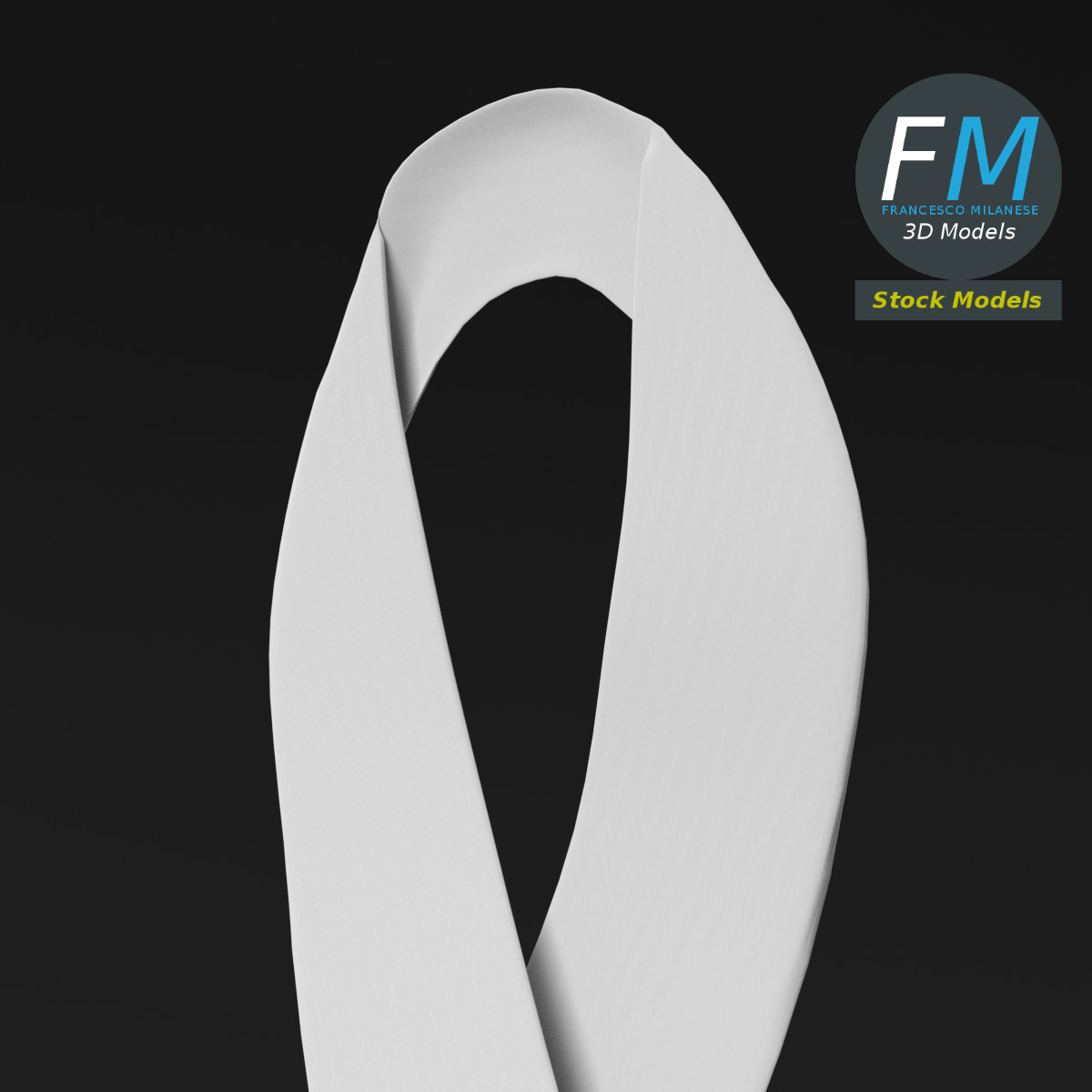 3D MODEL - Generic awareness ribbon