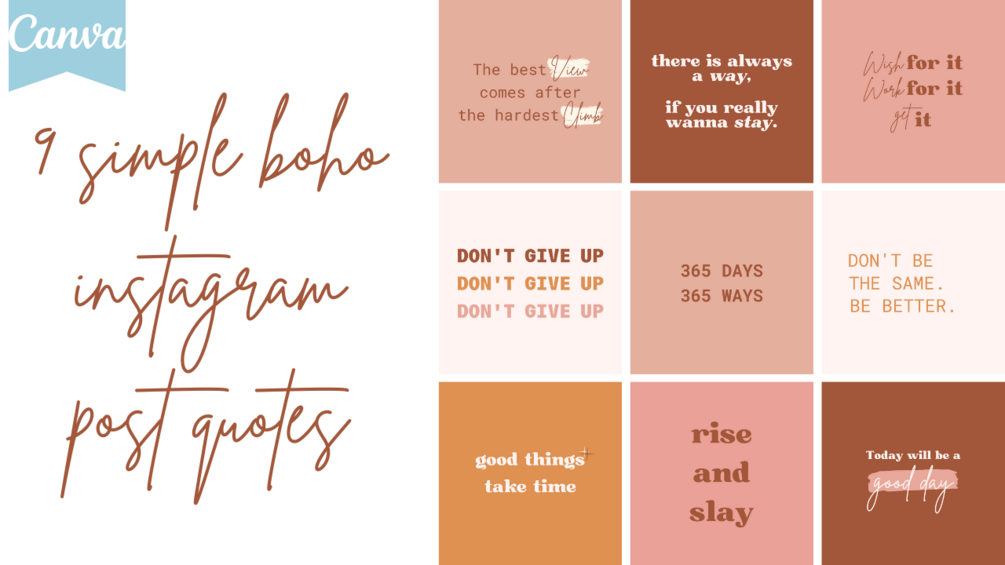simple boho instagram post quotes