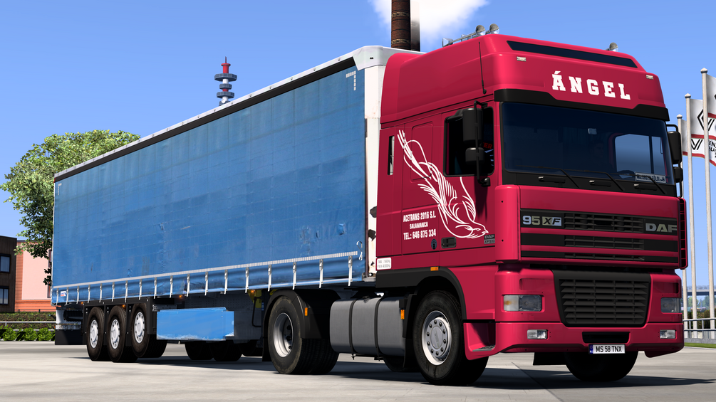 Old blue skin for Schmitz dlc and Red Angel skin for DAF 95XF by ...