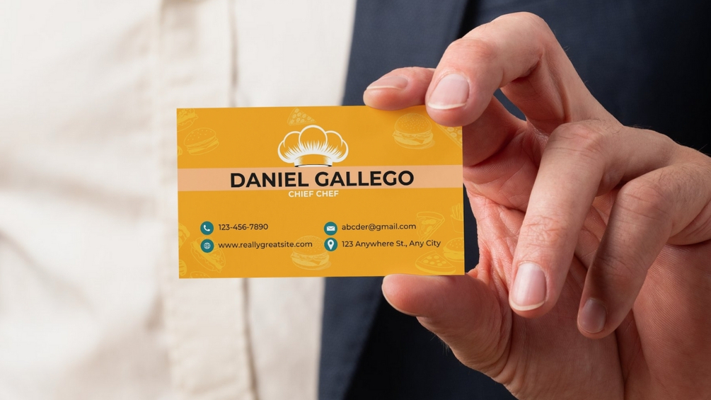 Professional Chef Business Card Template – Ready to Print | Editable ...