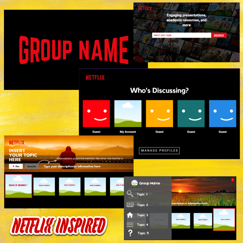 Netflix Inspired Presentation with effects.