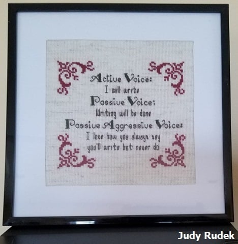 Writing Cross Stitch Pattern