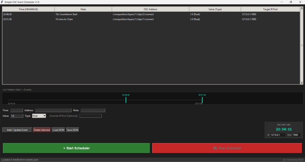 Simple OSC Event Scheduler v1.0