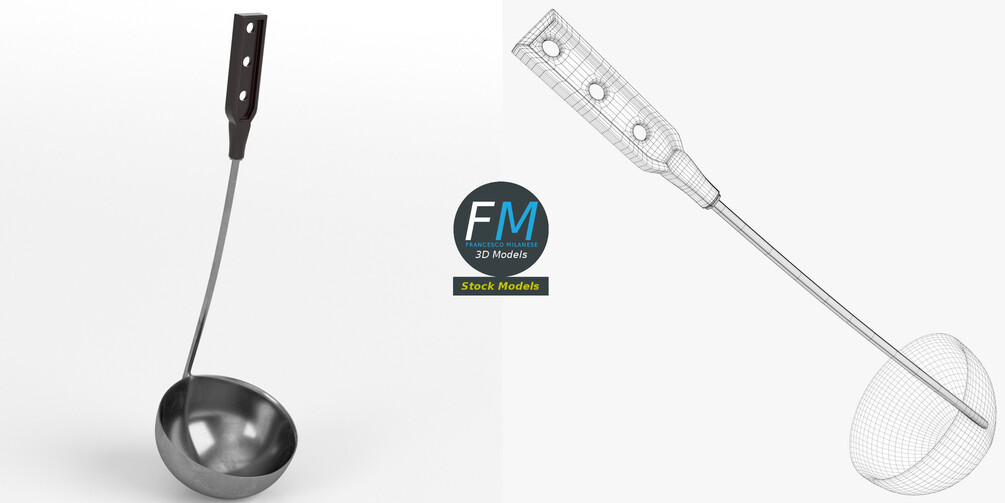 3D MODEL - Ladle dipper scoop