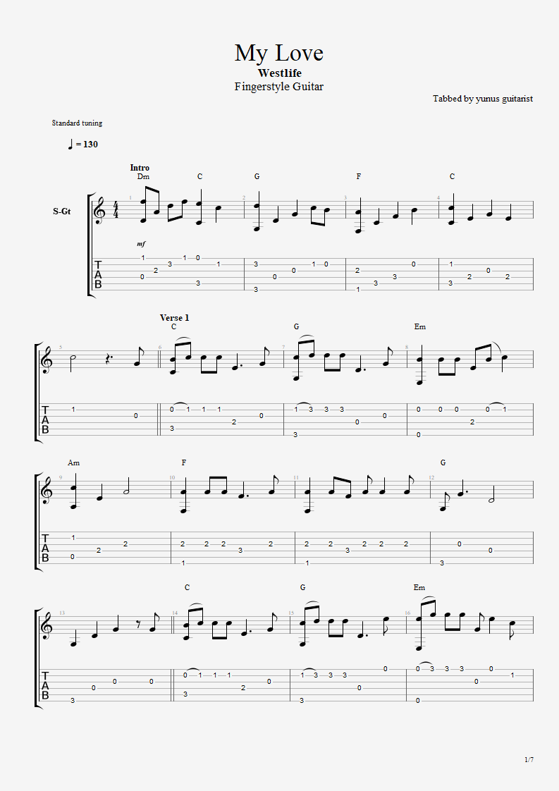TAB. My Love - Westlife