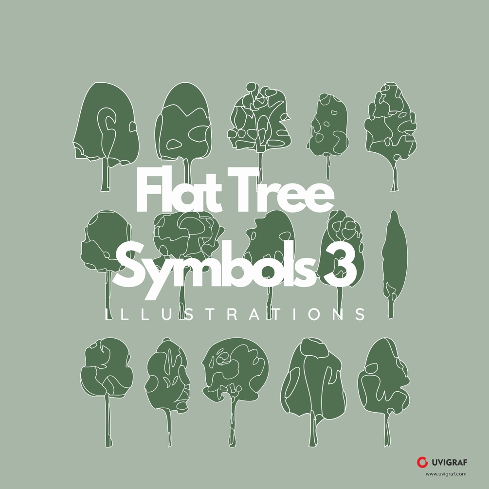 Flat Tree Symbols – Modern & Minimalist Vector Trees for UI & Branding ...
