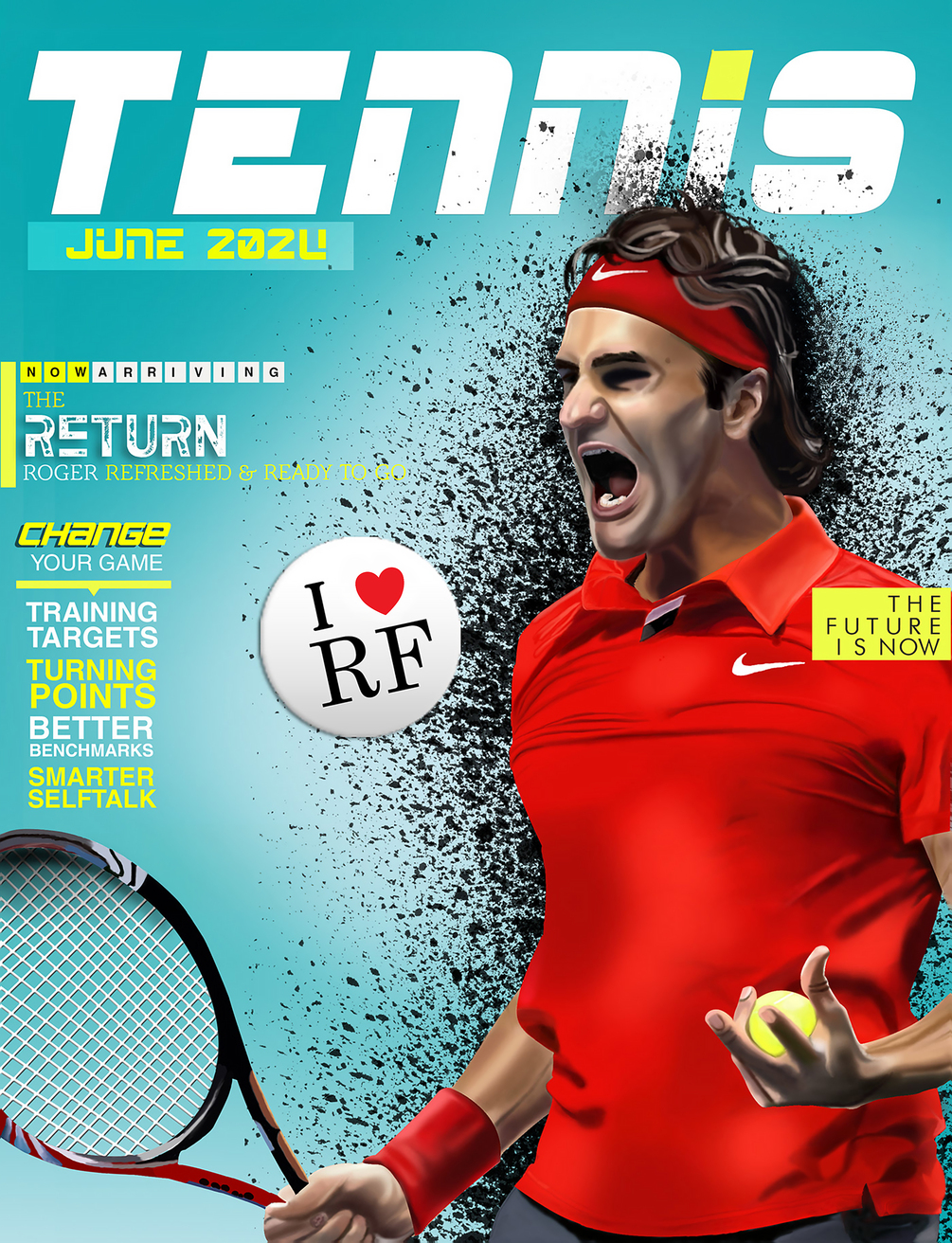 Roger Federer Digital Poster