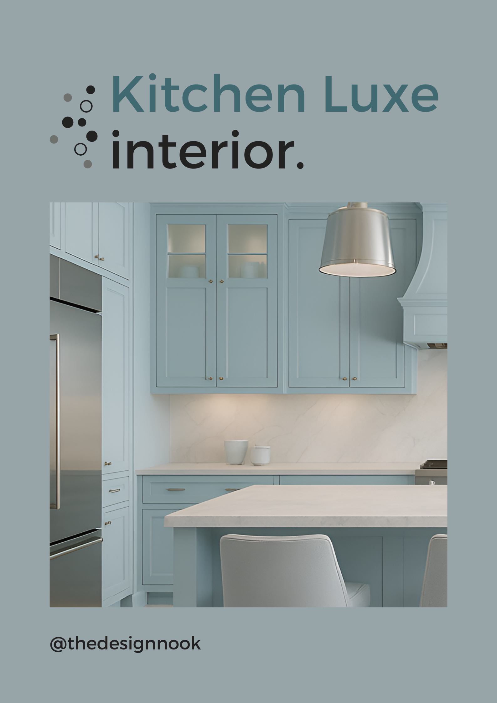 Luxury Ice Blue Kitchen Design – Sleek, Elegant & Spacious