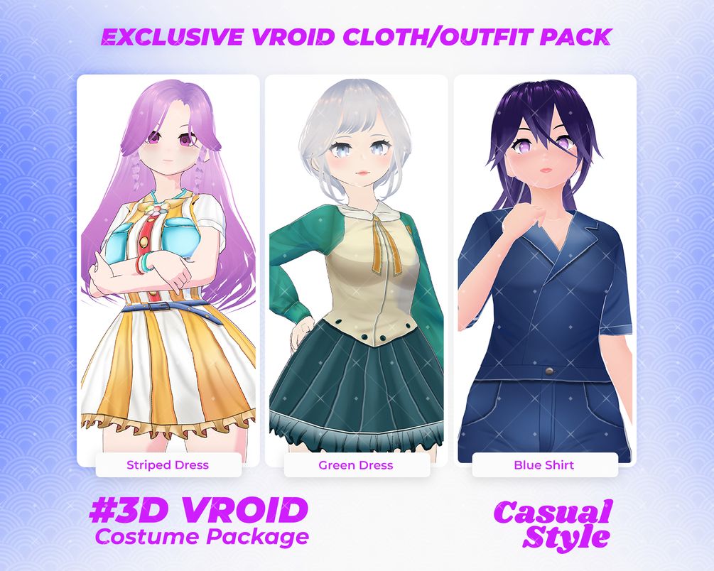 Pixel Perfect Wardrobe Lady VRoid - VRoid Clothing Pack, Chic Casual ...