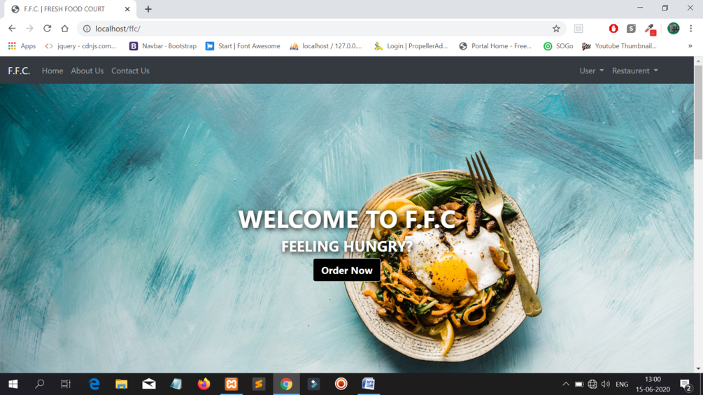 FFC - Food Ordering System [Php Web Project 4 Students]