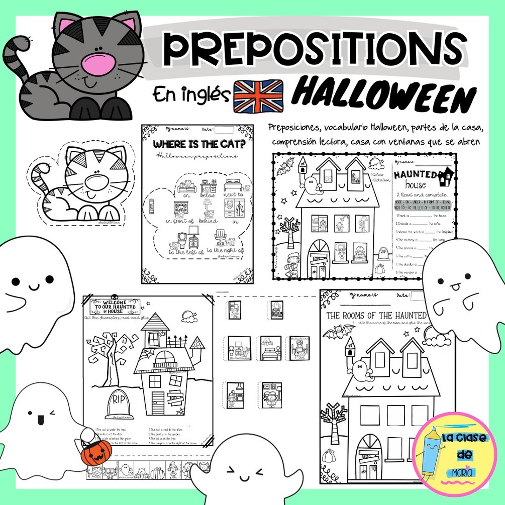 PREPOSICIONES HALLOWEEN INGLÉS