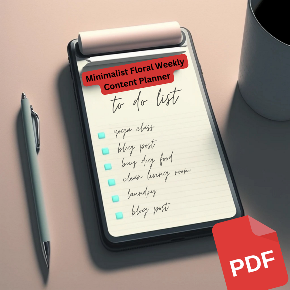 Minimalist Floral Weekly Content Planner