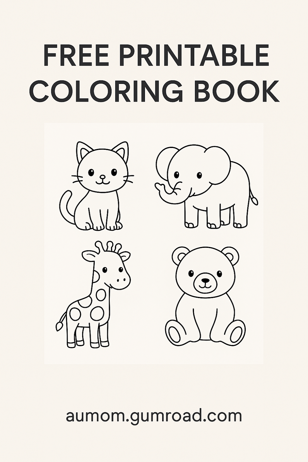 Mini Animal Coloring Book – Free Printable for Kids!
