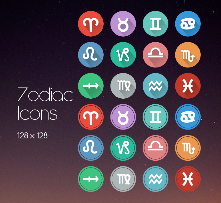 ZodiacIcons - A really nice special package of zodiac icons