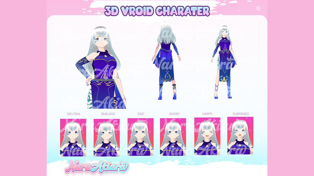 Sheila Anime Girl Ready 3D Vroid for Streamer
