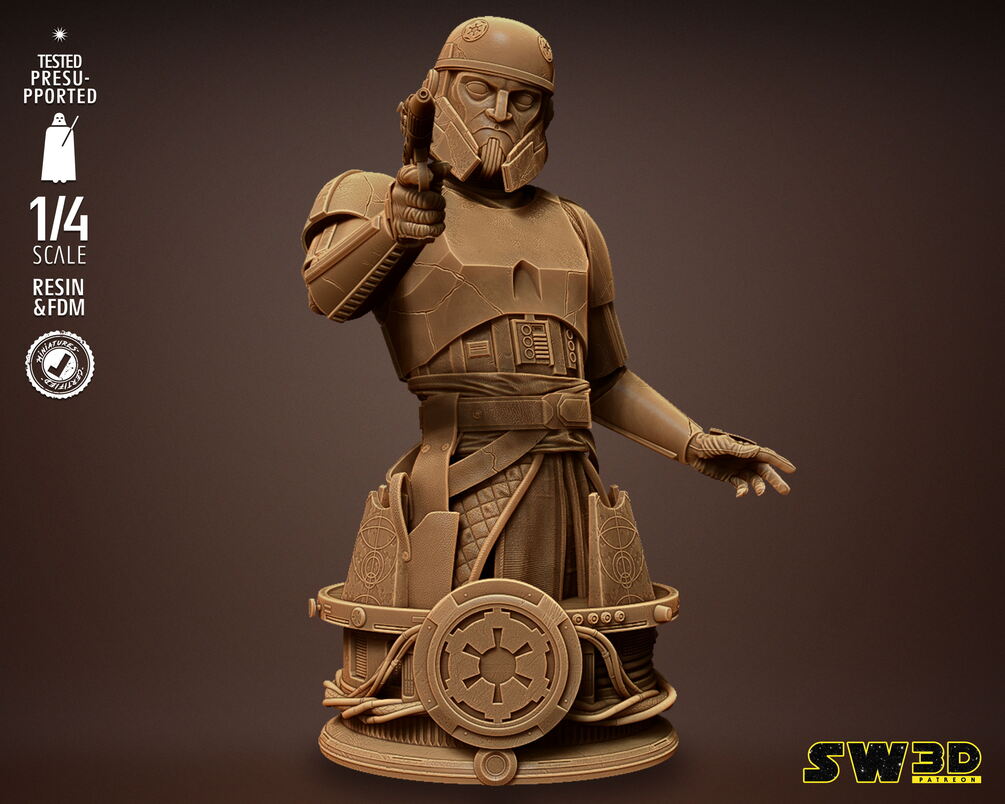 Captain Enoch Bust - Star Wars 3D Models - Tested and Ready for 3D printing