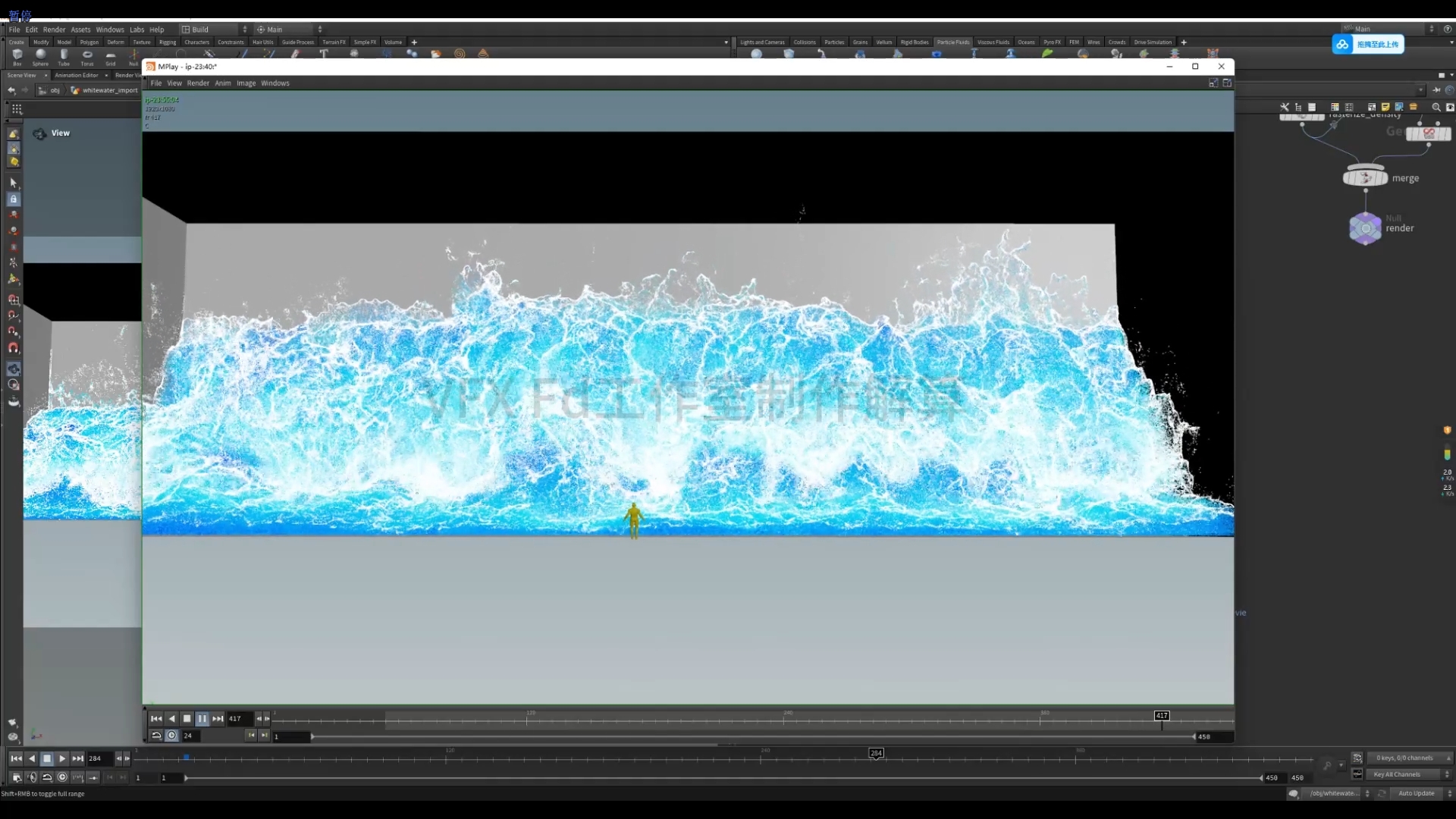 Houdini20 solution for 3D aquarium engineering flip hip