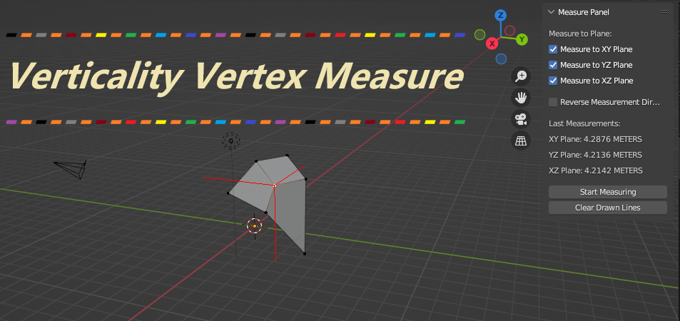 Verticality Vertex Measure - Blender AddOn