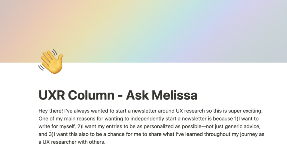 Ask Melissa