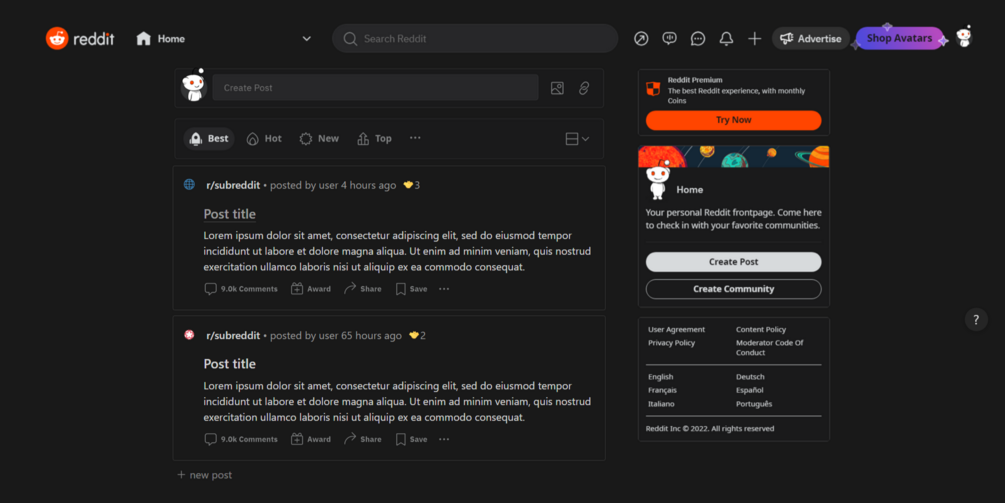 Reddit-Inspired Notion Template (Modern)