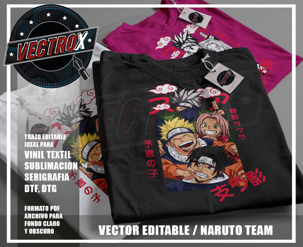 Vector Editable - Naruto Team