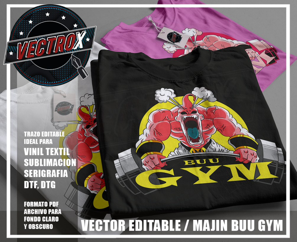 Vector Editable - Majin Buu Gym